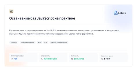 Осваивание баз Javascript на практике Labex