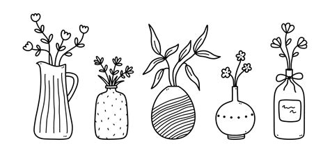 Flower Vase Outline Vector Art Icons And Graphics For Free Download