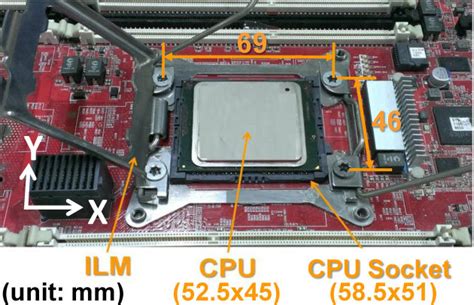 Detailed Structures And Dimensions Of The Server Cpu Assembly