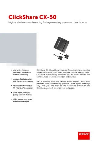 Barco Clickshare Cx 50 Interactive Presentation Solution At Rs 383845 0 Presentation Devices