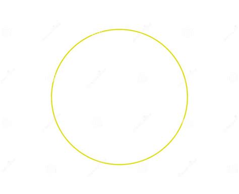 Circle Shape Outline Stroke Yellow Symbol Vector Stock Vector Illustration Of Monochrome
