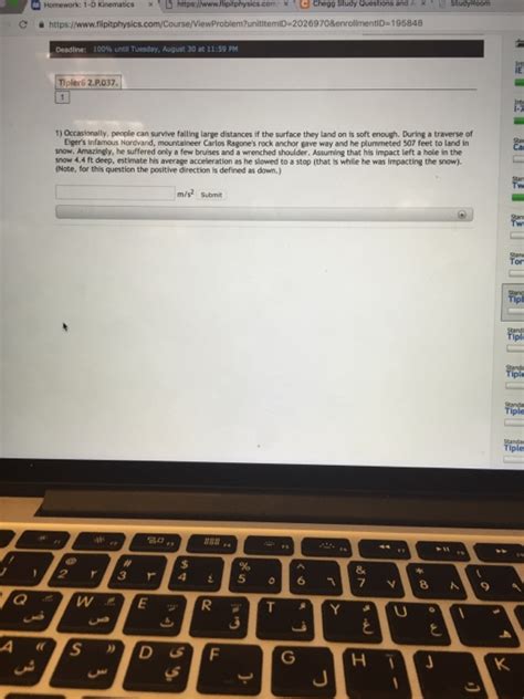 Solved M Homework 1 D Kinematics X Httpsillwwwflipitphysics Chegg Com