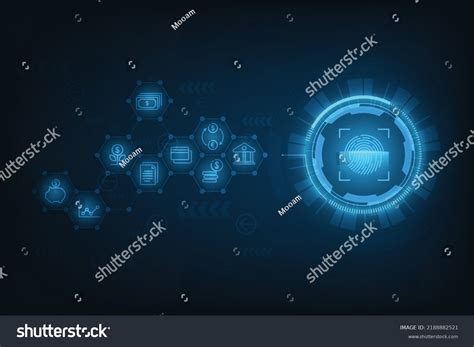 Vector Abstract Technology Background Cyber Security Stock Vector