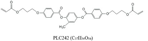 Molecular Structure Of The Liquid Crystal Diacrylate Paliocolor Lc242 Download Scientific