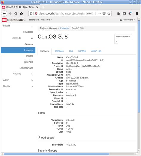 Centos Stream 8 Openstack Wallaby Configure Horizon Server World