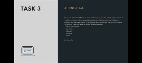 darshan rao g on linkedin oasisinfobyte java internship atminterface project javadevelopment