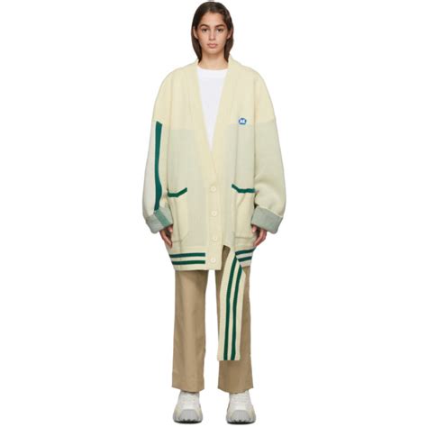 ader error off white wool siz cardigan ader error