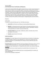 PSYC 345 WK8D Docx PSYC 345 Wk8D Unit 8 Discussion Forum Sex Education And Polyamory In Their