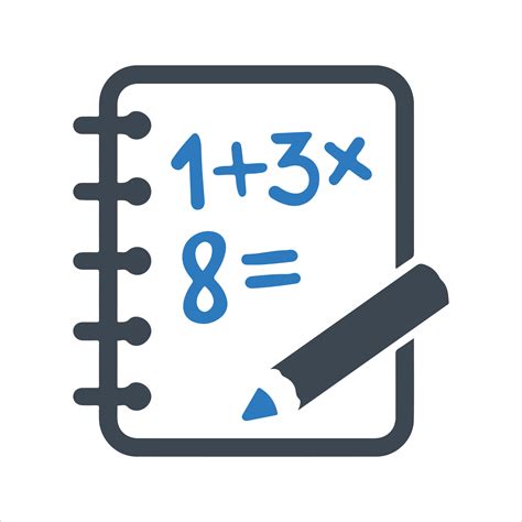 Math Learning Icon Vector And Glyph 25896935 Vector Art At Vecteezy