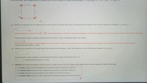 Solved In The Figure Below Each Charged Particle Is Located Chegg