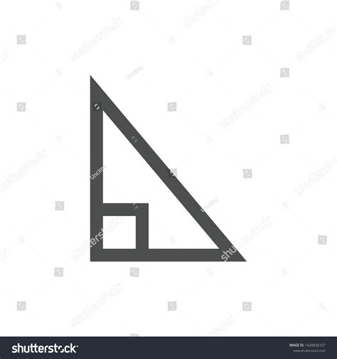 Right Triangle Shape Sign Math Symbol Stock Vector Royalty Free 1420836107 Shutterstock