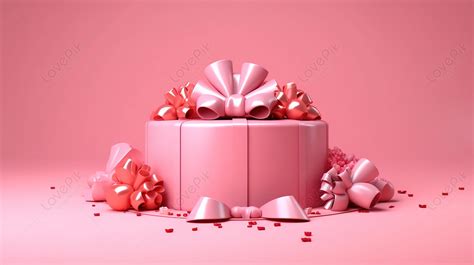 활과 리본을 사용한 크리스마스 핑크 축제 3d 디자인 리스 배경 절하다 배경 특별한 배경 이미지 Hd 리스 절하다