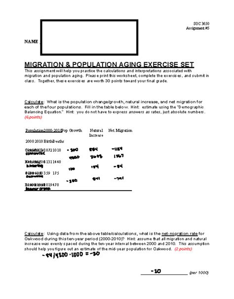 Migration Exercise Soc 3650 Assignment 5 Name