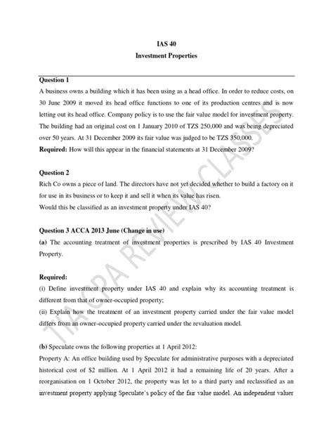 Ias 40 And Ias 2 Pdf Fair Value Inventory