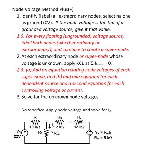 Solved Node Voltage Method Plus Identify Label All Chegg Com