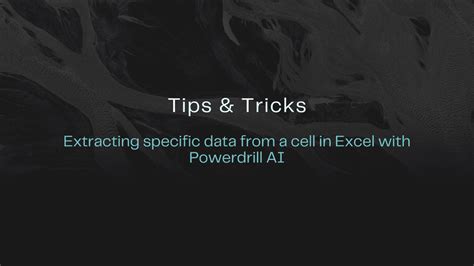 Extracting Specific Data From A Cell In Excel With Powerdrill Ai
