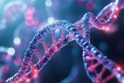 Detailed View Of Dna Strands Showcasing Intricate Molecular Structure