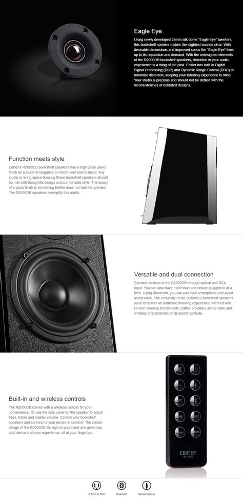 Buy Edifier R DB Bluetooth Lifestyle Studio Speakers R DB PC Case Gear Australia