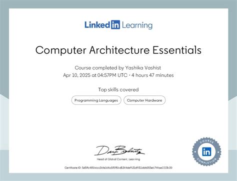 Computerarchitecture Linkedinlearning Programming Computerhardware Yashika Vashist