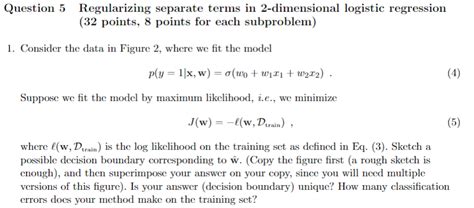 solved question 5 regularizing separate terms in