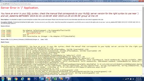 Mysql Data Mysqlclient Mysqlexception Stack Overflow