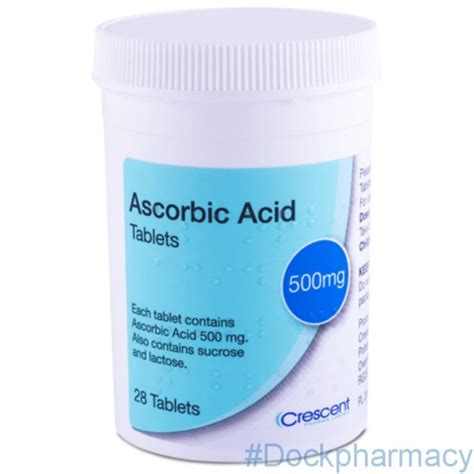 Buy Ascorbic Acid 500mg Tablets Vitamin C 500mg 28s Dock Pharmacy