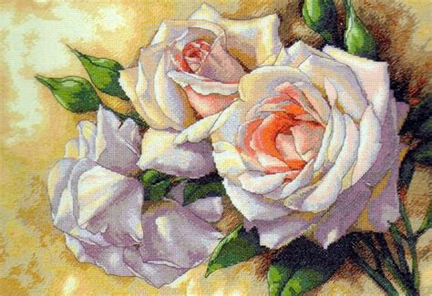 Вишивка Білі троянди (Розміри) Cross Stitch Love, Counted Cross Stitch ...