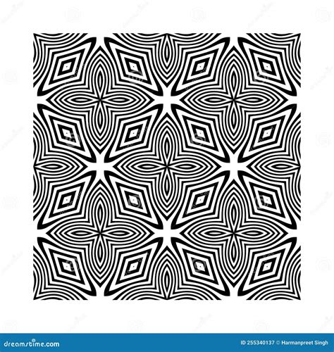 Vector Black And White Wavy Background Stylish Texture With Wavy Stripes Lines Geometric