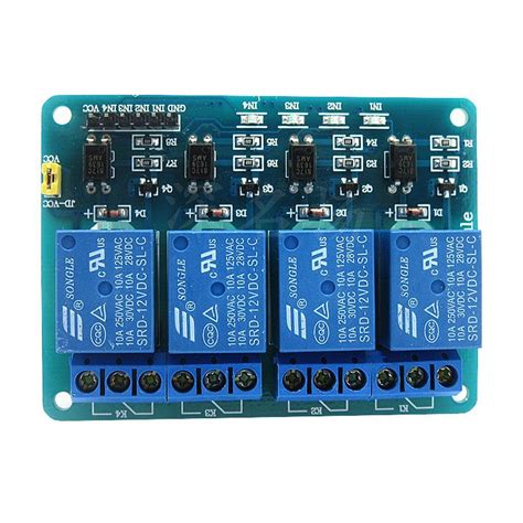 МОДУЛЬ 4 РЕЛЕ 12v З ОПТОРАВЯЗКОМ ДЛЯ Arduino купити у Вінниці