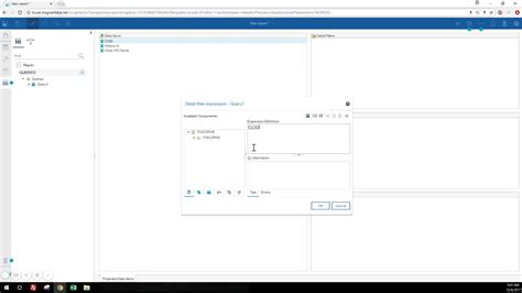 cognos 11 create query filter youtube