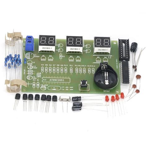 Diy Kit Electronic Digital Clock At89c2051 Tube Led Display Beginners