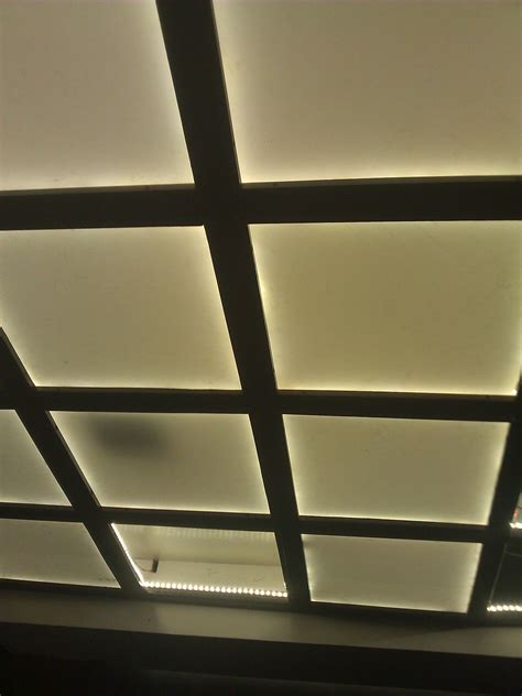 Backlit Acrylic Ceiling Panels For Retro Interior Design