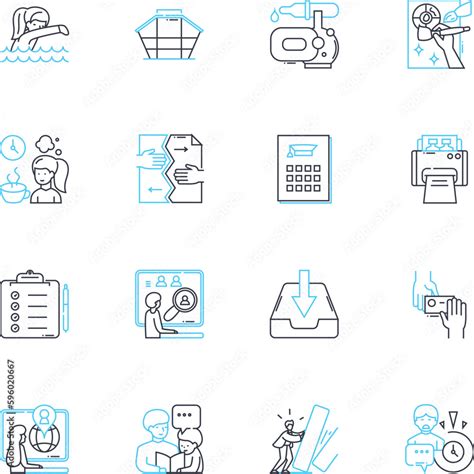 Statiry Linear Icons Set Statistics Data Insights Analytics Analysis Visualization