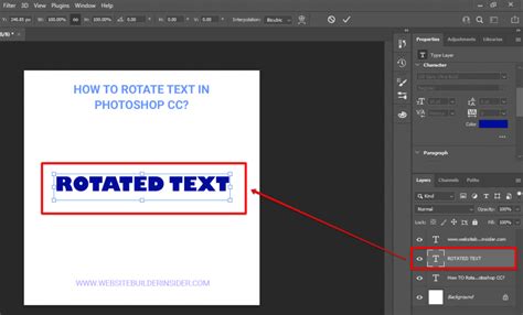 How Do You Rotate Text In Photoshop Cc