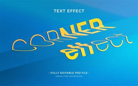premium psd corner text effect