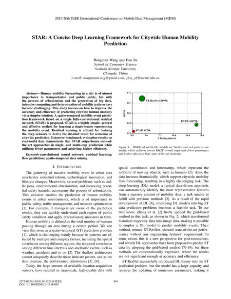 Pdf Star A Concise Deep Learning Framework For Citywide Human Mobility Prediction