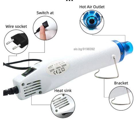 Хоби пистолет за горещ въздух Инструменти София Мини духалката за горещ въздух е идеал