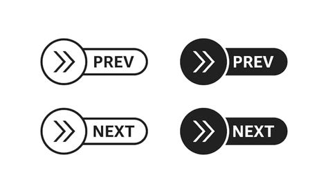 Premium Vector Previous And Next Button Set Web Buttons With Arrow