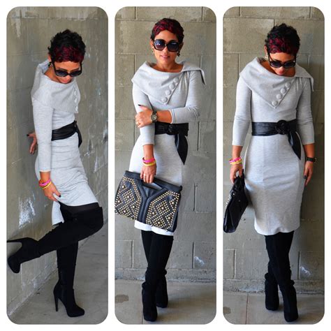 Diy Dress Using V8408 Thigh High Boots Fashion Lifestyle And Diy