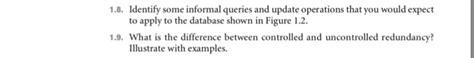 Solved 18 Identify Some Informal Queries And Update