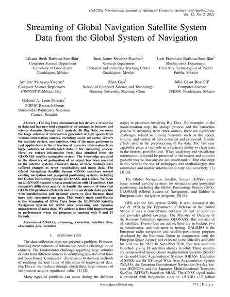 Pdf Streaming Of Global Navigation Satellite System Data From The Global System Of Navigation