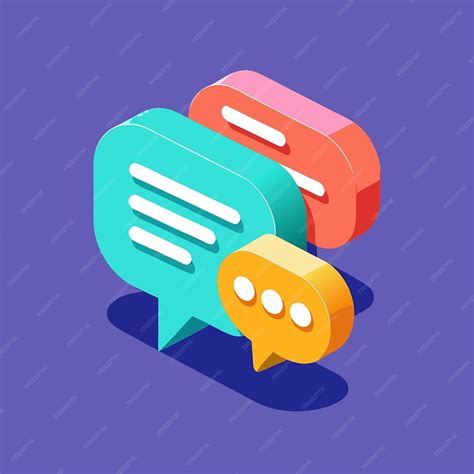 Speech Bubbles For Text 3d Vector Icon Chat Message Social Media Chatting Notification Concept