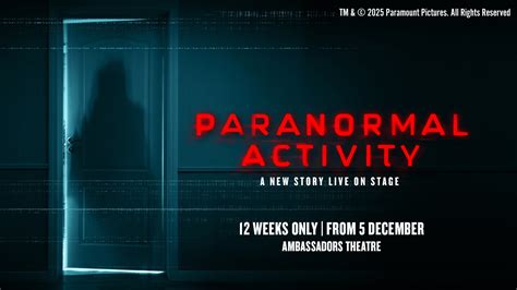 Paranormal Activity Tickets Ambassadors Theatre In London West End Atg Tickets