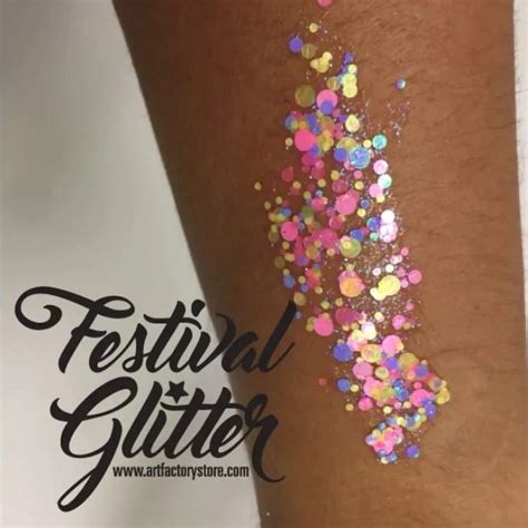 Rave Festival Glitter Chunky Glitter Gel By Art Factory 35ml Face