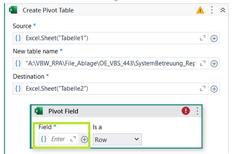 Excel Pivot Table Syntax For Field Activities Uipath Community Forum