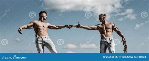 Men Arm Salvation Two Hands Helping Arm Of A Friends Teamwork