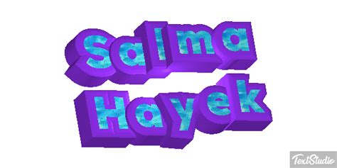 Salma Hayek Celebrity Animated  Logo Designs