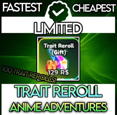 Anime Adventure Trait Rerolls 100x