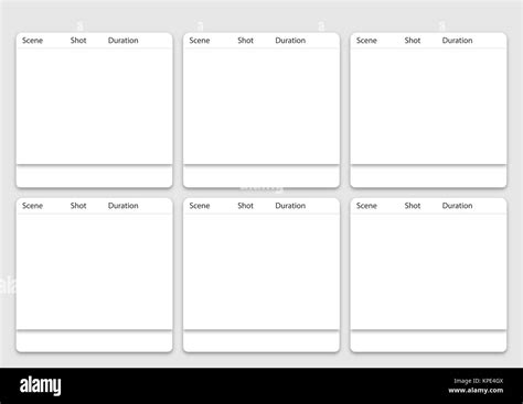 Frame Animation Storyboard Template Stock Photo Alamy