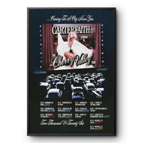 Carter Faith The Cherry Valley Tour 2026 Poster 2026
